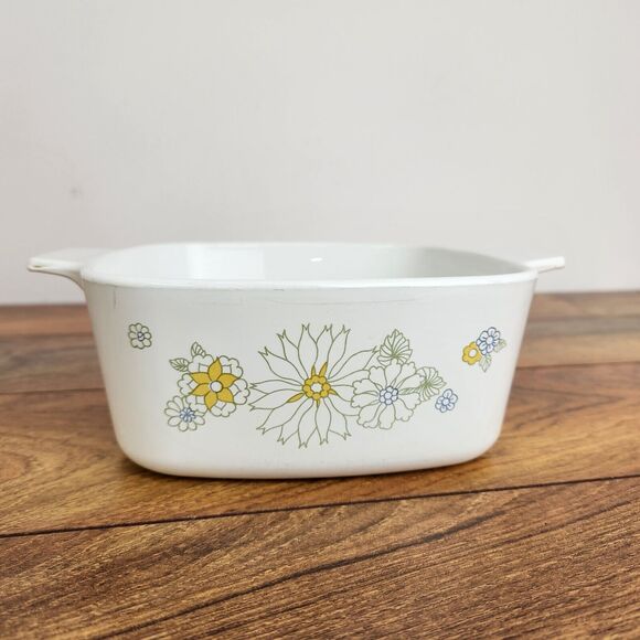 Corningware | Dining | Corning Ware 12 Quart Casserole Dish Floral Wild ...